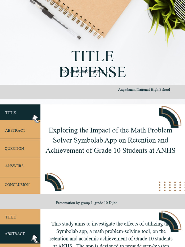 Dark Green and White Modern Minimalist Thesis Defense Presentation ...