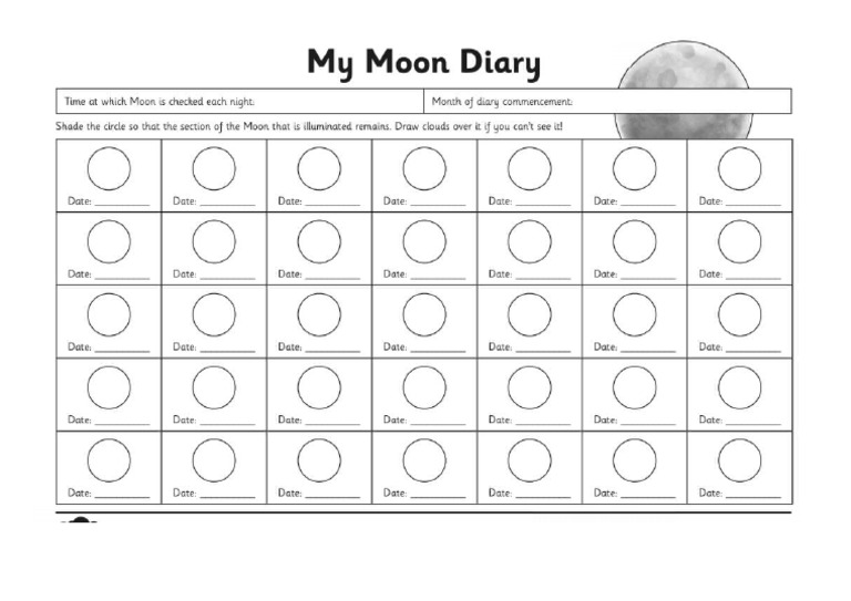 Phases of the moon homework | PDF