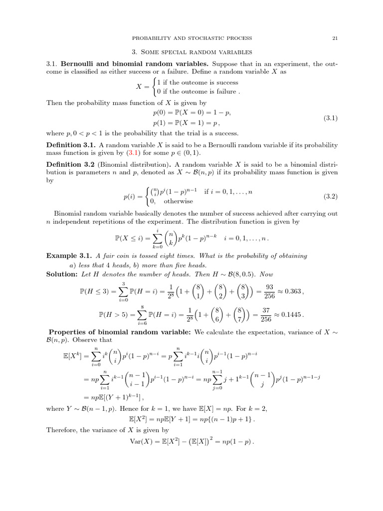 Probability and Stochastic Process 21 | PDF | Poisson Distribution | Teaching Mathematics