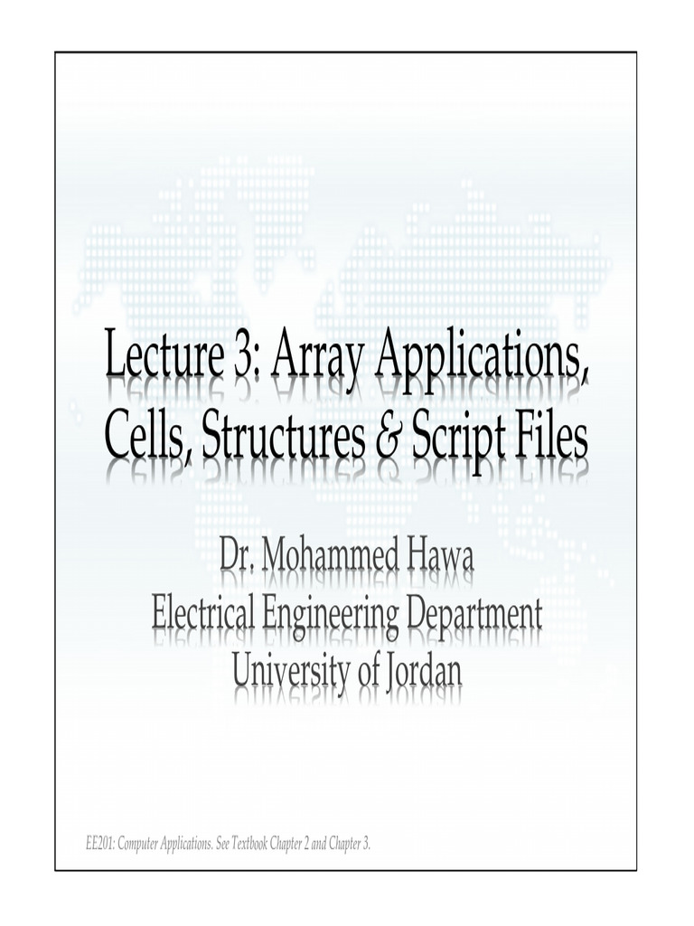 3 Arrays and Script Files - Big | PDF | Euclidean Vector | Mathematical ...