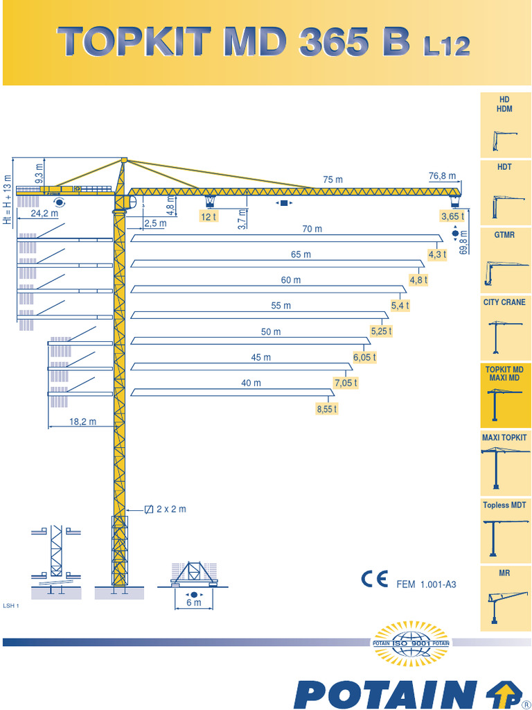 MD 365 B L 12 Topkit Potain 0 | PDF