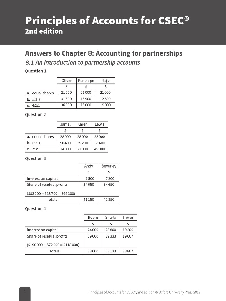 Poa, Chapter 8 Answers | PDF | Balance Sheet | Business Economics