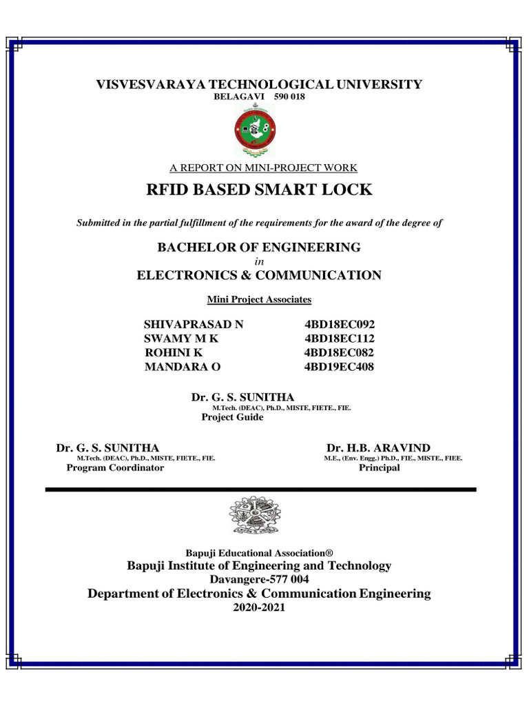 Sample Mini Project Report 1 Pdf