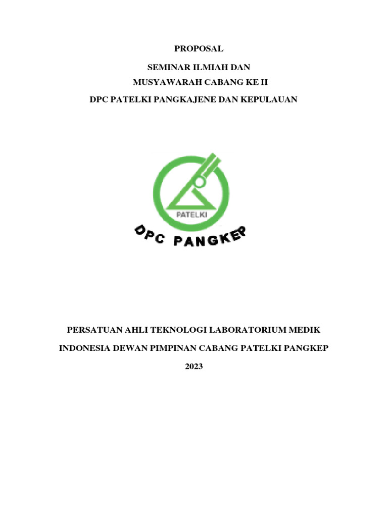 Proposal Seminar & Muscab DPC Patelki Pangkep 2023.. | PDF