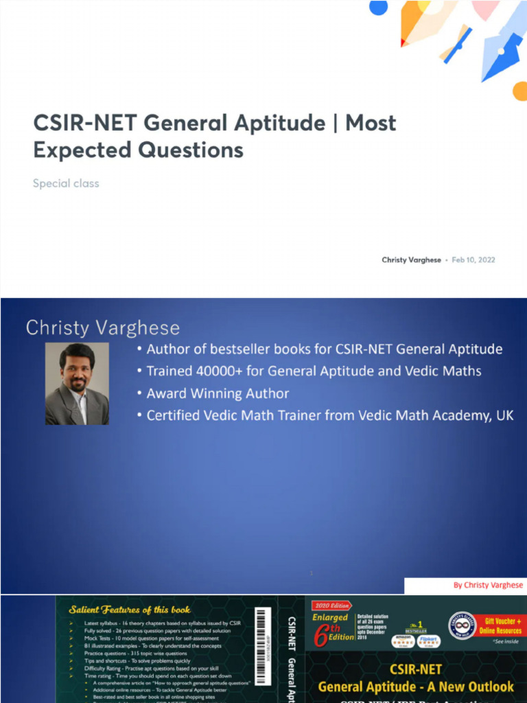 CSIRNET General Aptitude Most Expected Questions | PDF