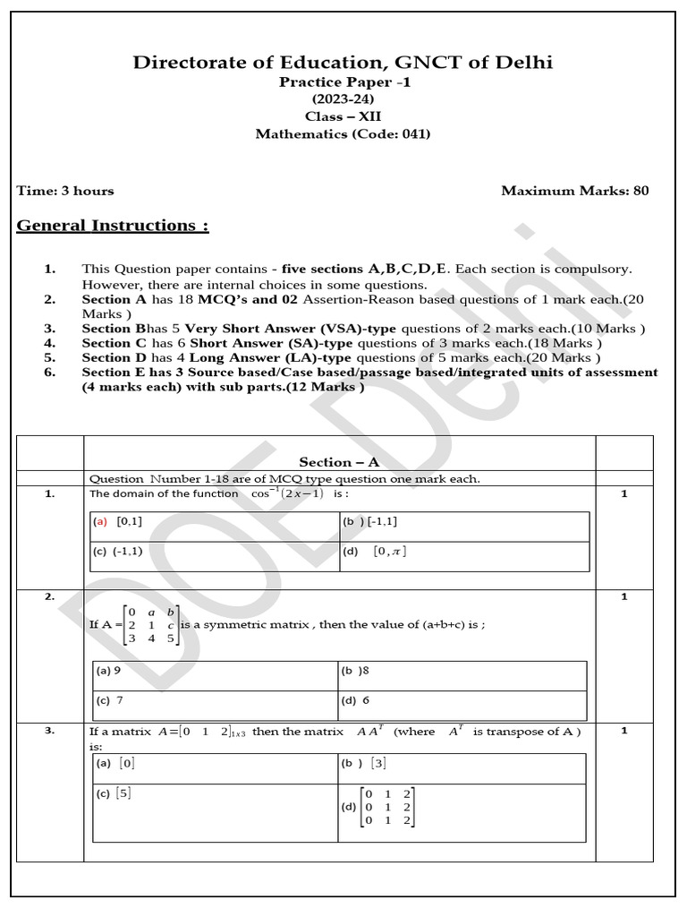 XI Maths Revision | PDF | Line (Geometry) | Triangle