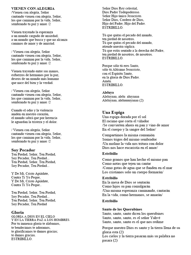 canto santa cruz final | PDF | Amor | Cristo (título)