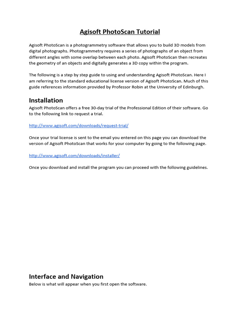 Agisoft Photo Scan Tutorial | PDF | Texture Mapping | 3 D Computer Graphics