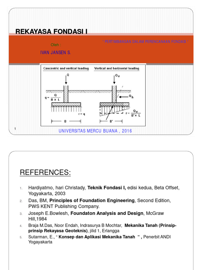 Pertimbangan Dalam Perencanaan Fondasi-1 | PDF