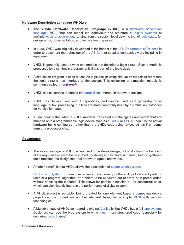 Hardware Description Language | PDF | Vhdl | Hardware Description Language