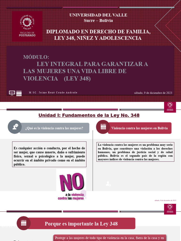 Diplomado LEY 348 | PDF | La violencia contra las mujeres | Convención sobre la eliminación de ...