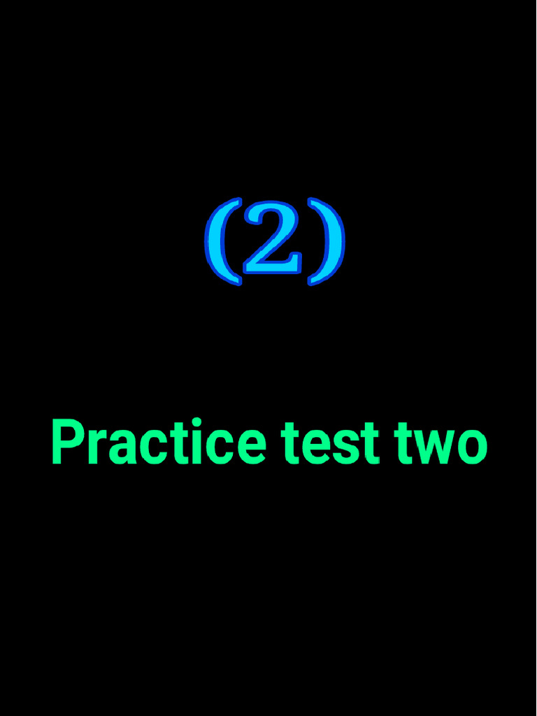 (2) Practice test two النموذج الثاني | PDF