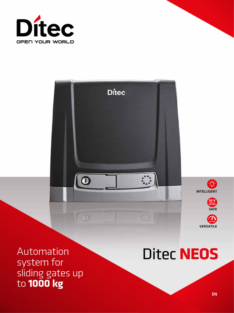 EN - Ditec NEOS Brochure | PDF | Automation | Usb Flash Drive