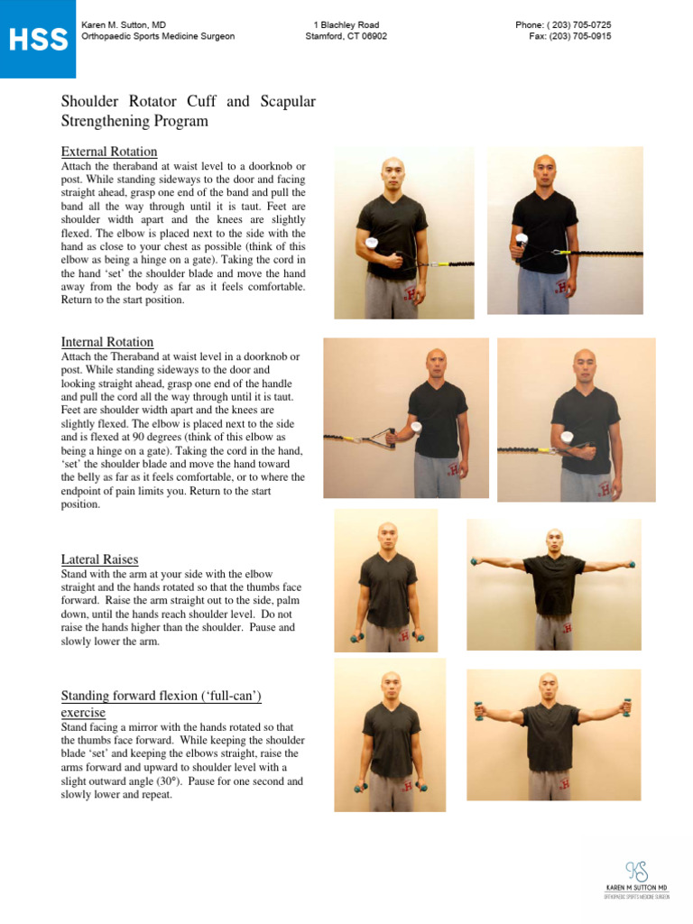 Shoulder Strengthening Program | PDF | Anatomical Terms Of Motion ...