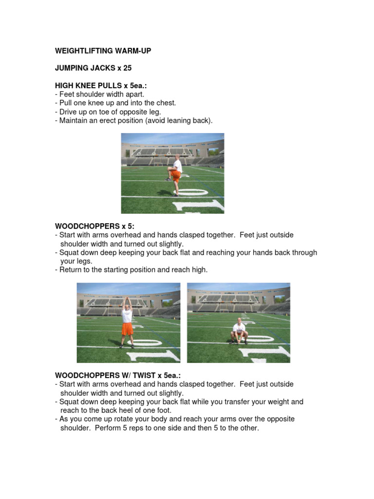Effective Weightlifting Warm-Up Routine | PDF | Anatomical Terms Of ...