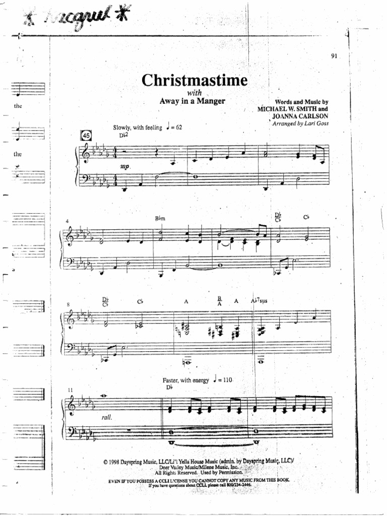 Christmas Time With Away in A Manger | PDF