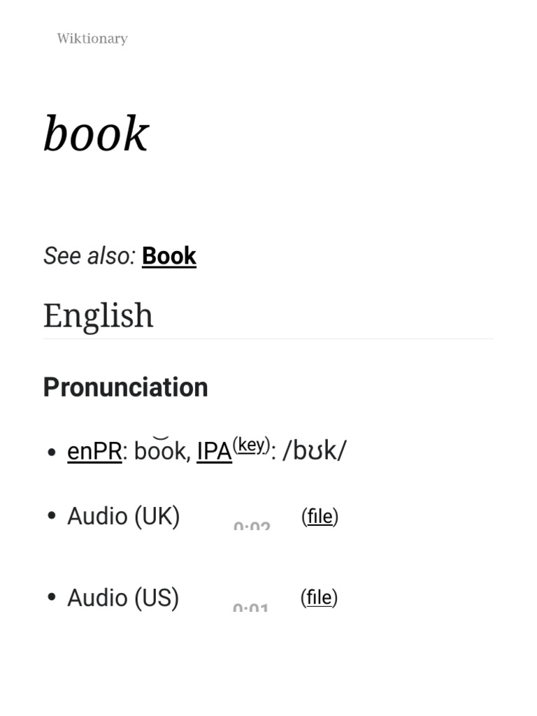 Book - Wiktionary, The Free Dictionary | PDF | Books | English Language