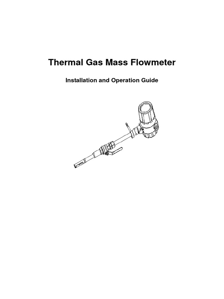 Thermal Mass Gas Flow Meter Inline | PDF