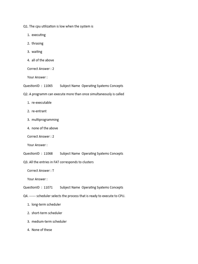 Os4 Pdf Operating System Scheduling Computing 