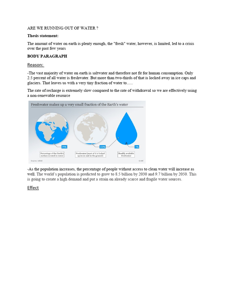 Are We Running Out of Water | PDF | Social Science | Science & Mathematics