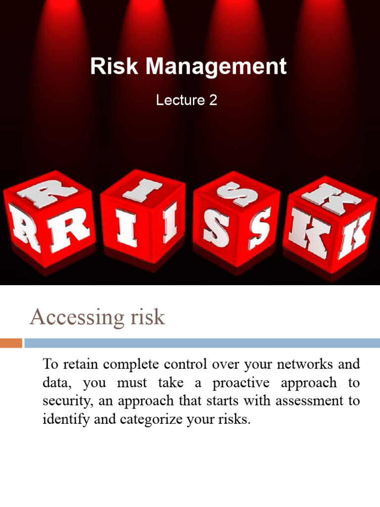Lec2risk AssessmentA | PDF | Computer Security | Security