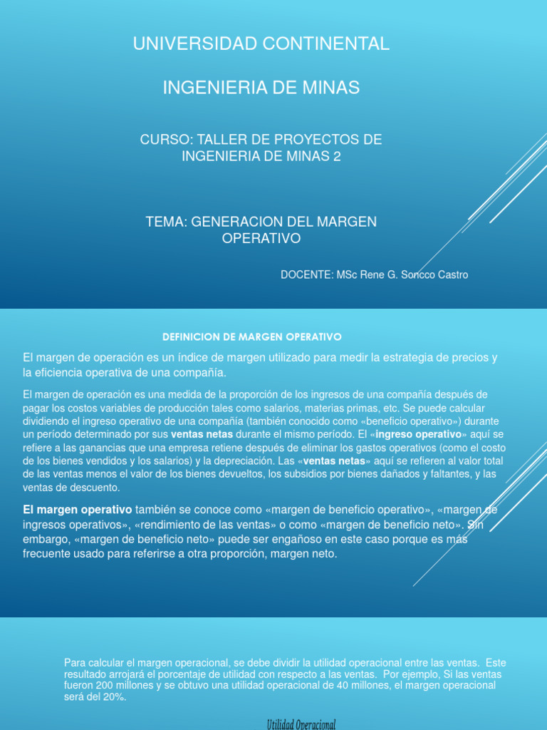 UNIDAD 3 TEMA 6 MARGEN OPERATIVO | PDF