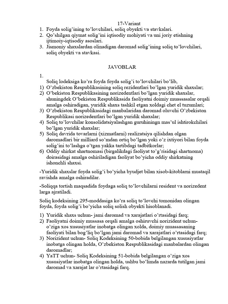 MM-57 Ro'ziqulov Ulug'bek 17-Variant | PDF