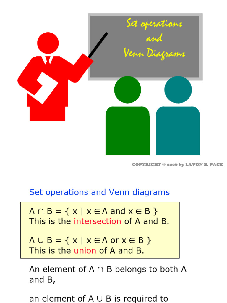 Set Operations and Ven Diagrams | PDF | Visualization (Graphics ...