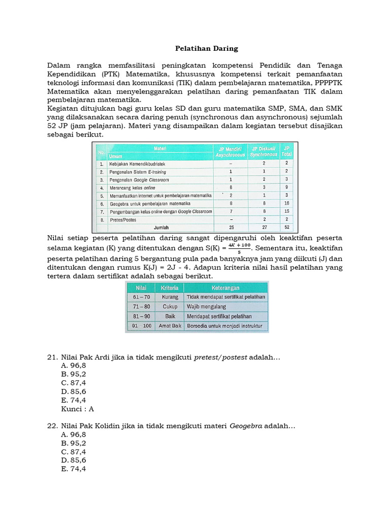 Contoh Soal Matematika Pt2 | PDF