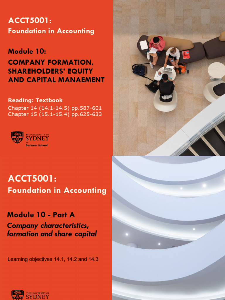 ACCT5001 2022 S1 - Module 10 - Lecture Slides Student | PDF