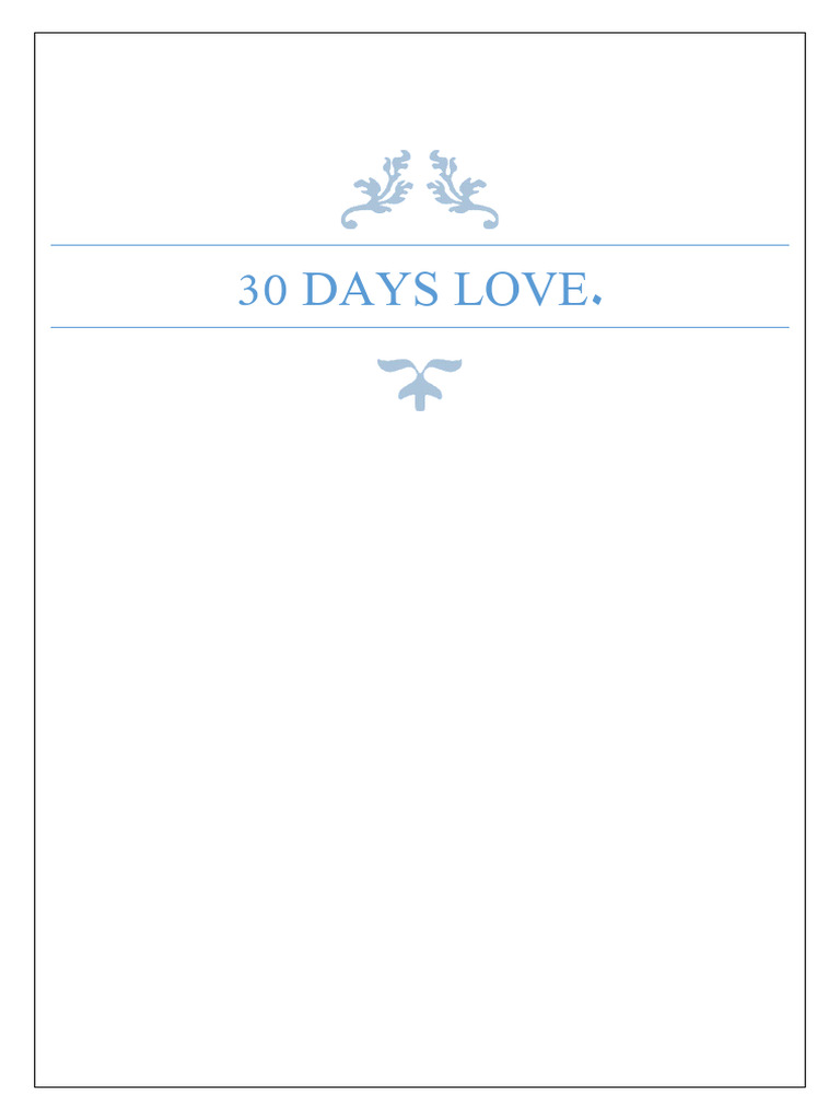 30 days love book | PDF