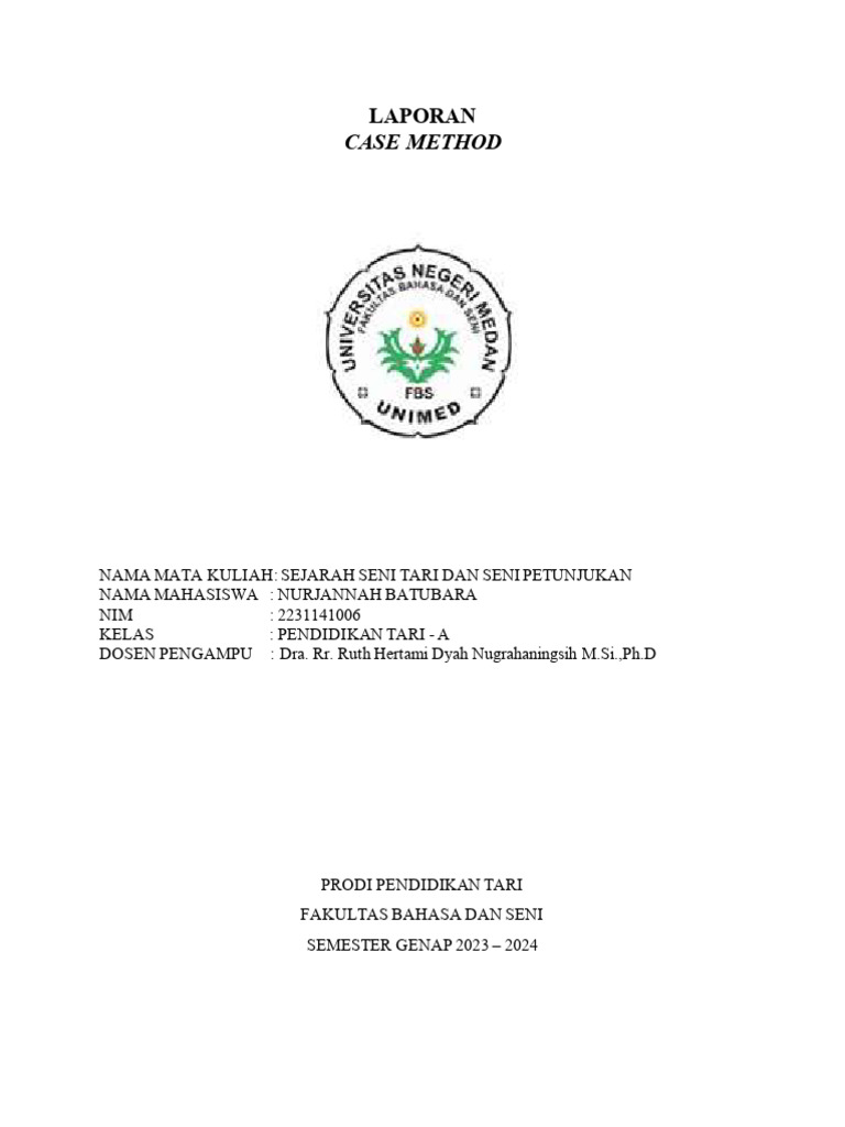 Laporan Case Method - Jannah PDF | PDF | Ilmu Sosial | Seni