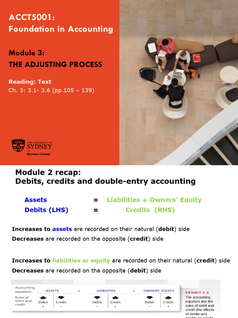 ACCT5001 2022 S2 - Module 3 - Lecture Slides Student | PDF | Debits And Credits | Depreciation