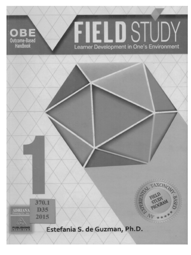 Field Study 1, Observation Forms, OBE 1 | PDF