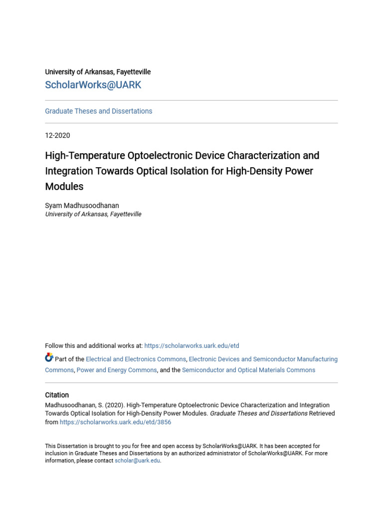 High-Temperature Optoelectronic Device Characterization and Integ | PDF | Light Emitting Diode ...
