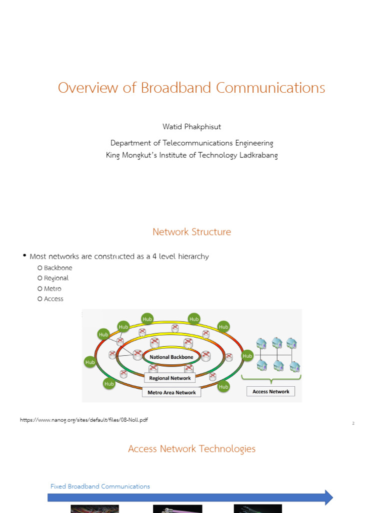 Overview of Broadband Technologies | PDF | Lte (Telecommunication ...