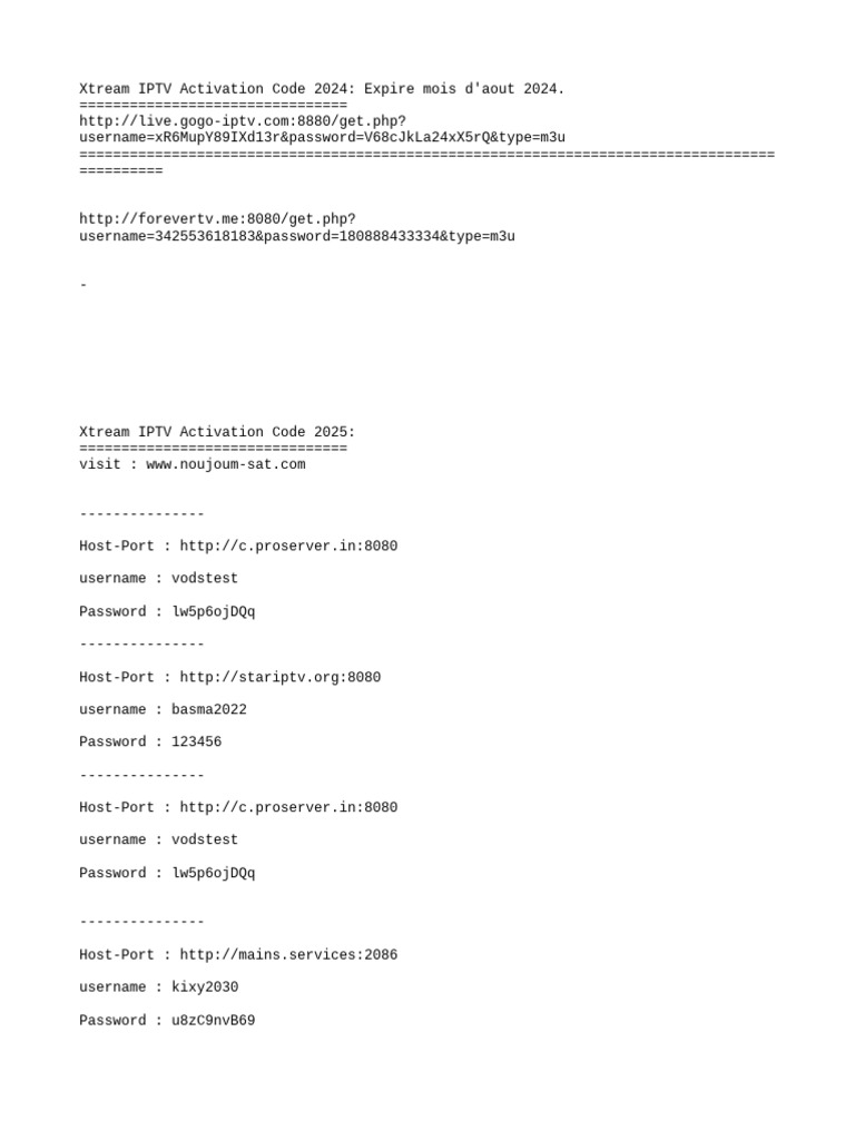 605159095-Xtream-IPTV-Activation-Code-2025 | PDF