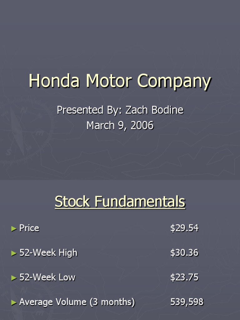 Honda Company Profile and Recommendations | PDF
