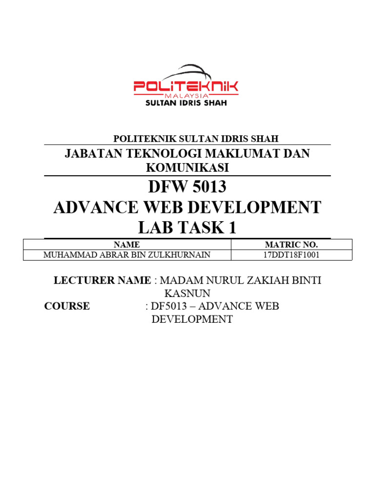 Lab Task1 Awd | PDF | Cyberspace | Web Development