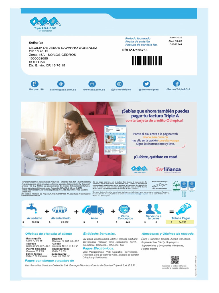 Factura AAA | PDF | Economias | Agua y política