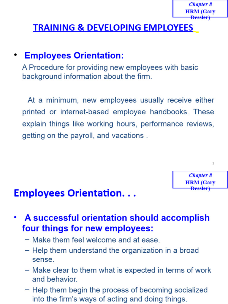 Chapter 8 HRM | PDF | Career & Growth