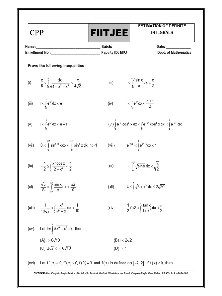 Definite Integration Estimation | PDF | Mathematical Concepts | Calculus