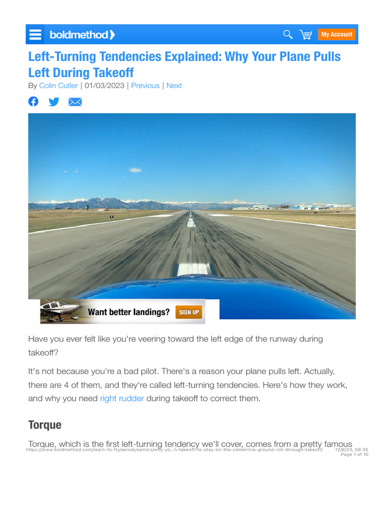 Left-Turning Tendencies Explained - Why Your Plane Pulls Left During ... Left-Turning Tendencies Explained - Why Your Plane Pulls Left During ...