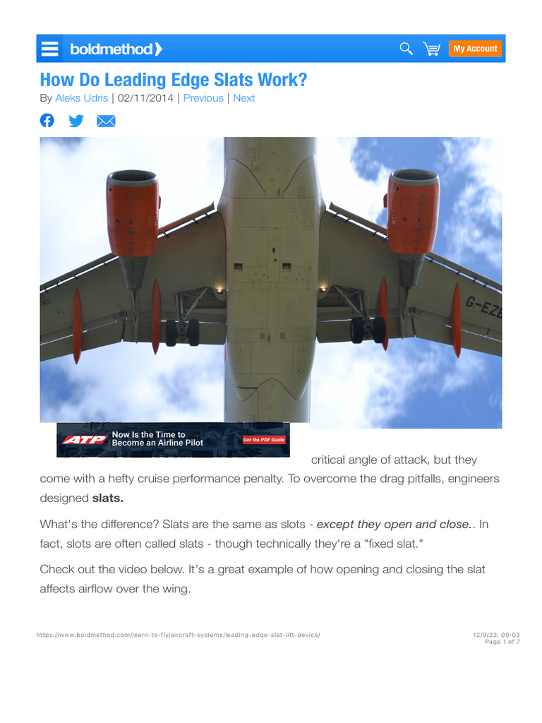 How Do Leading Edge Slats Work? | Boldmethod | PDF
