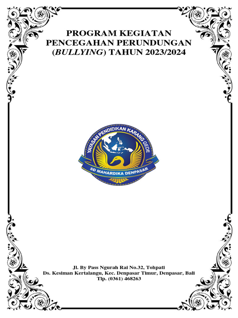 Program Kegiatan Pencegahan Bullying 2023-2024 | PDF