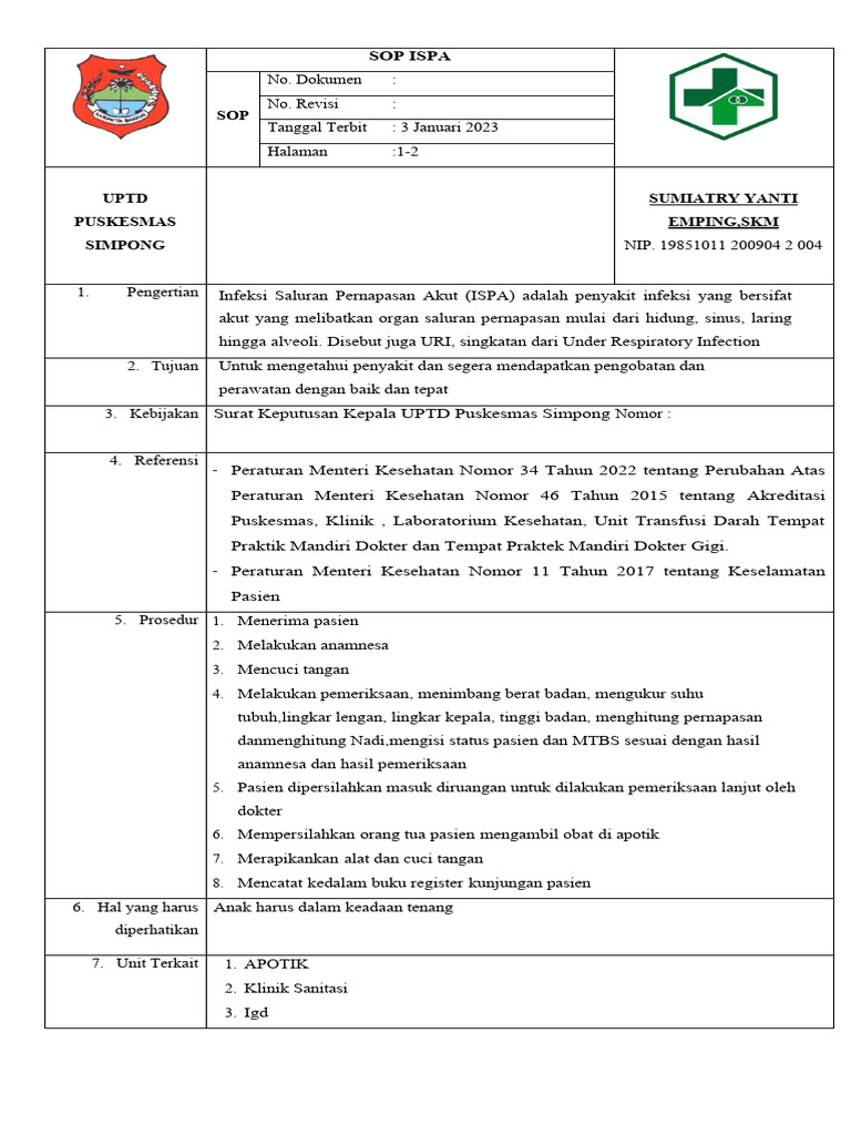 Sop Ispa | PDF | Pengembangan Diri