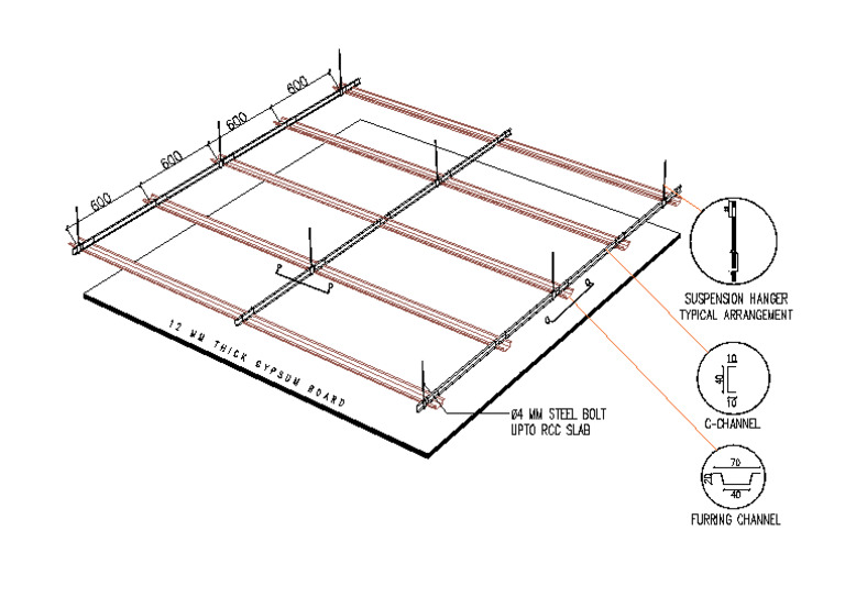 Ceiling Fixing Details | PDF