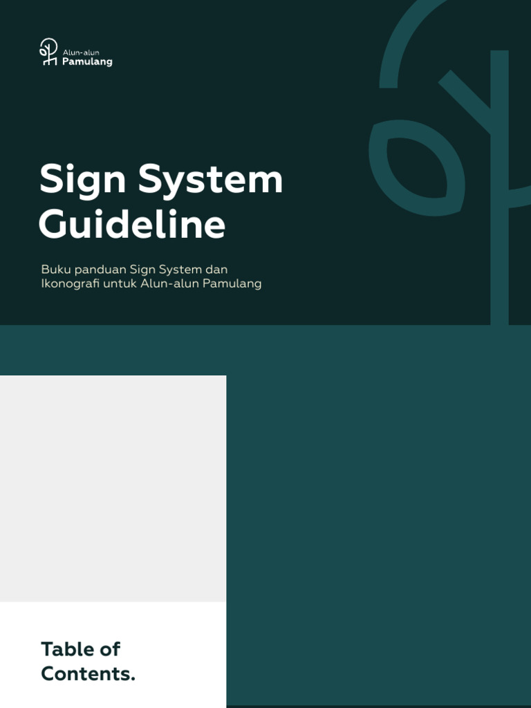 Buku Panduan Sign System Alun-Alun Pamulang | PDF