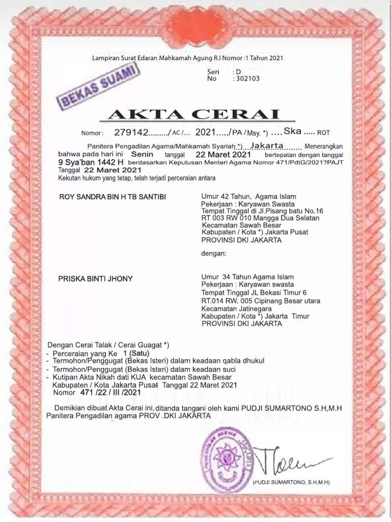 Akte Cerai | PDF