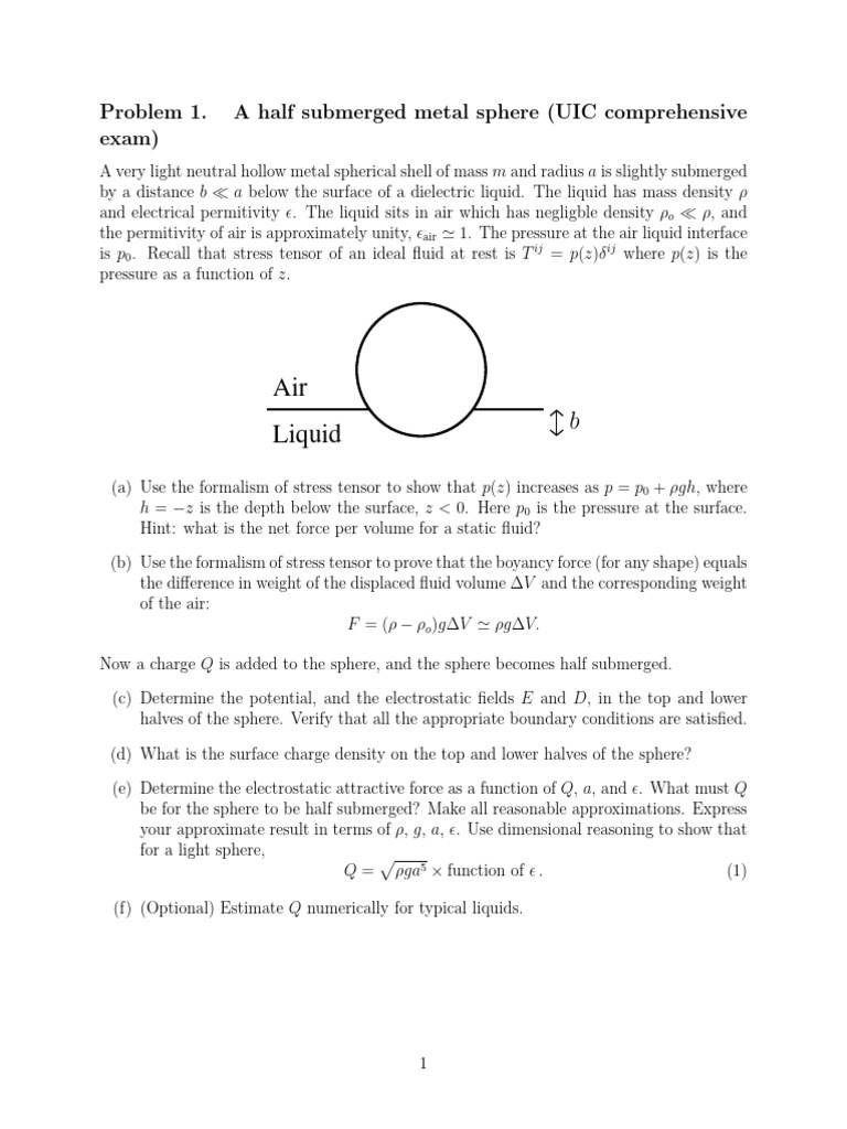 hw5 Sol | PDF | Sphere | Permittivity